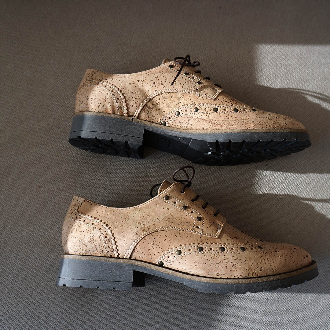 Oxford Cork Shoes Ladies with Studs | Cork Shoes – Cultura Portuguesa
